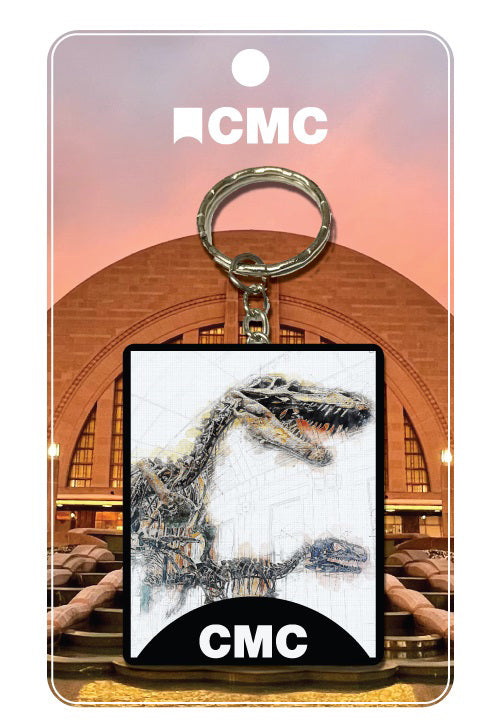CMC LOGO FRAME DINO KEYCHAIN – shopcincymuseum